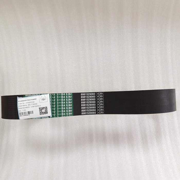 Excavator Engine Parts Fan Belt 8-98152906-0 8981529060 For ZX200 ZX210 ...