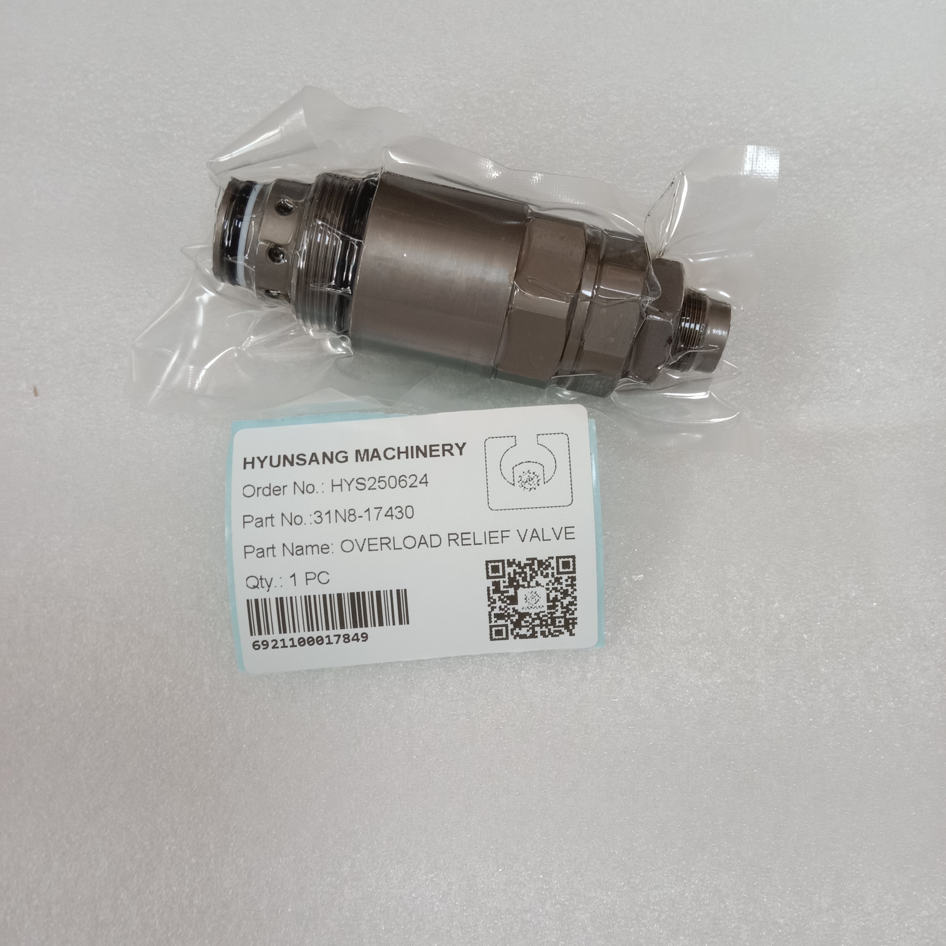 Hyunsang Excavator Parts Overload Relief Valve 31N8-17430 for Hyundai ...