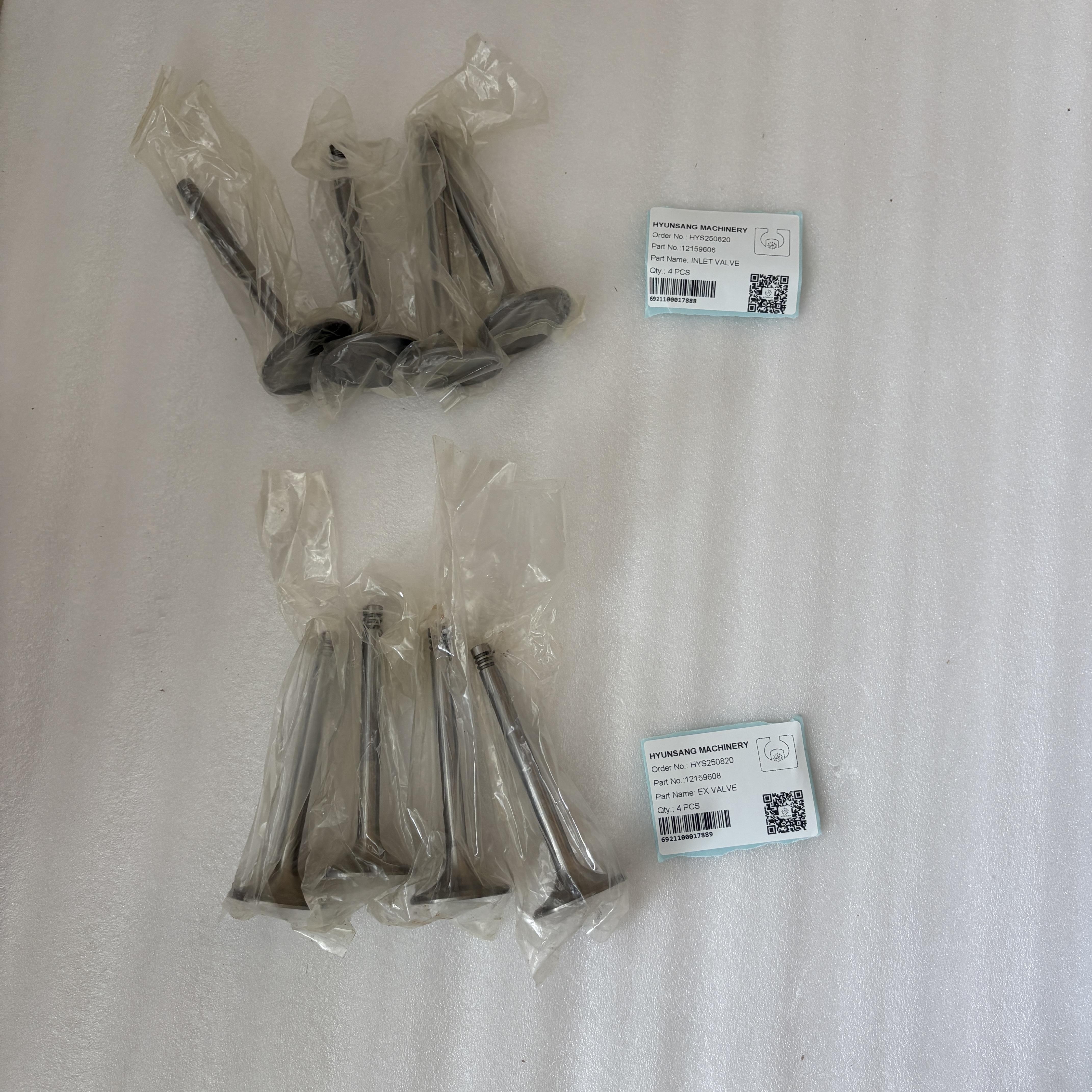 Hyunsang Excavator Parts INLET VALVE 12159606 EX VALVE 12159608 For ...