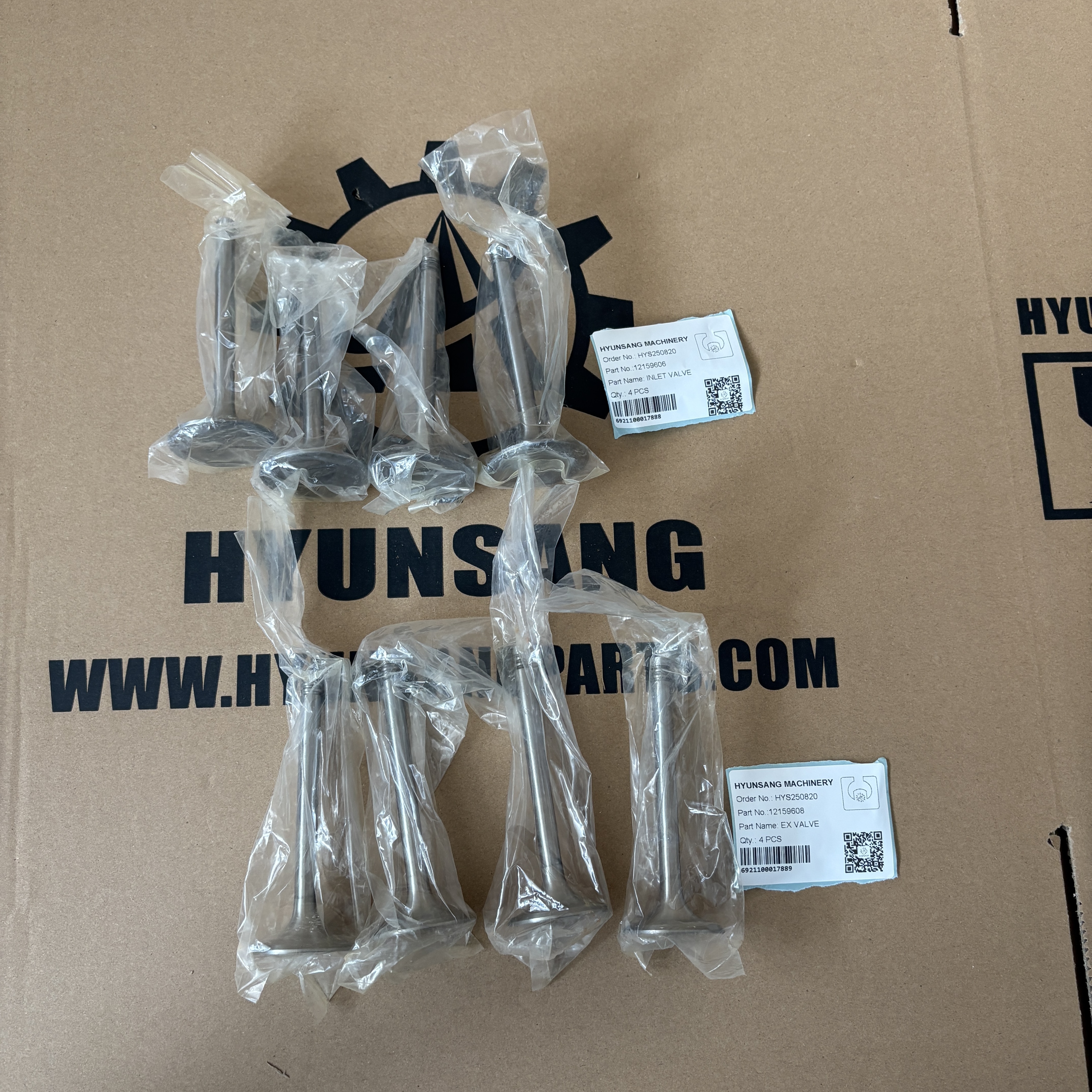 Hyunsang Excavator Parts INLET VALVE 12159606 EX VALVE 12159608 For ...