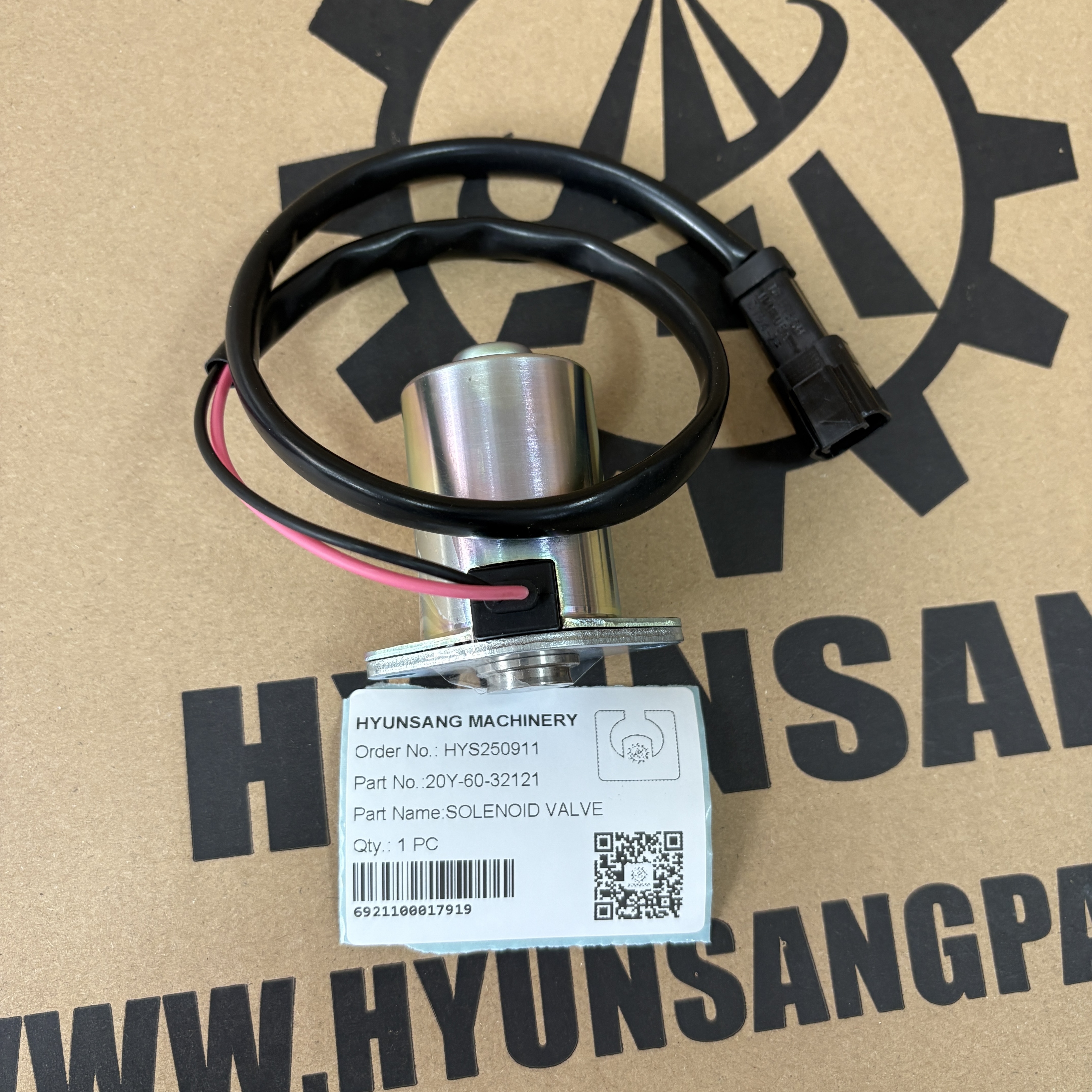 Excavator Parts SOLENOID VALVE 20Y-60-32121 for Komastu PC200-8 PC200-7 ...
