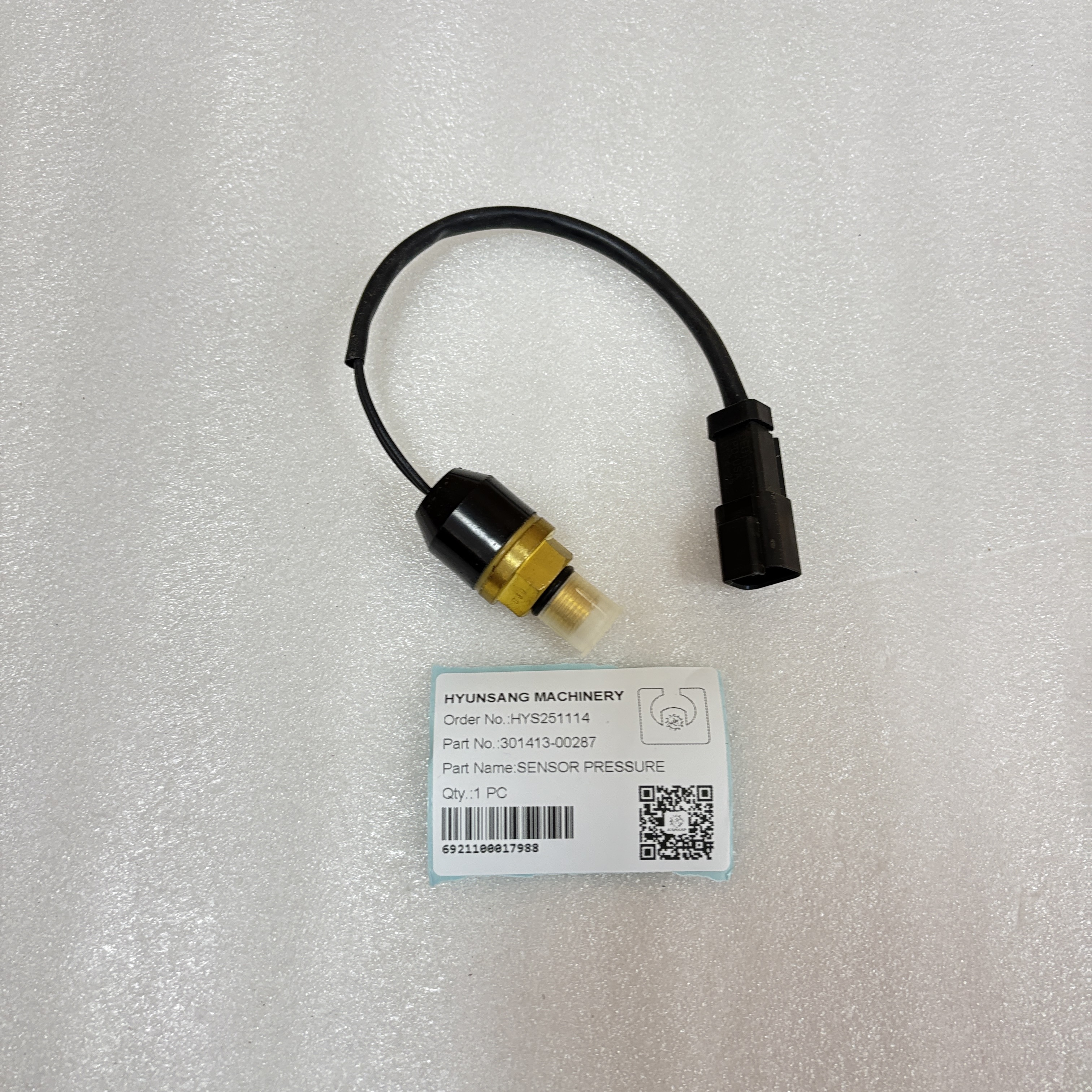 Excavator Parts Fuel Oil Pressure Sensor 301413-00287 for Excavator ...